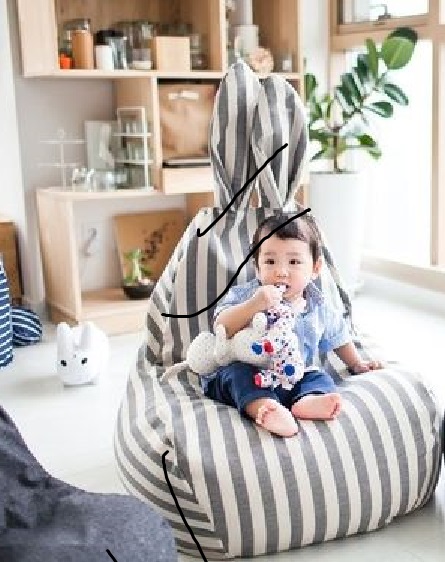 Rabbit bean bag | Tina's Holiday extras Algarve Baby equipment hire
